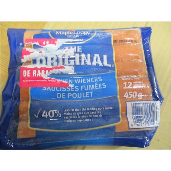 SHELF PULLS (AS IS): ORIGINAL CHICKEN WEINERS (450G)