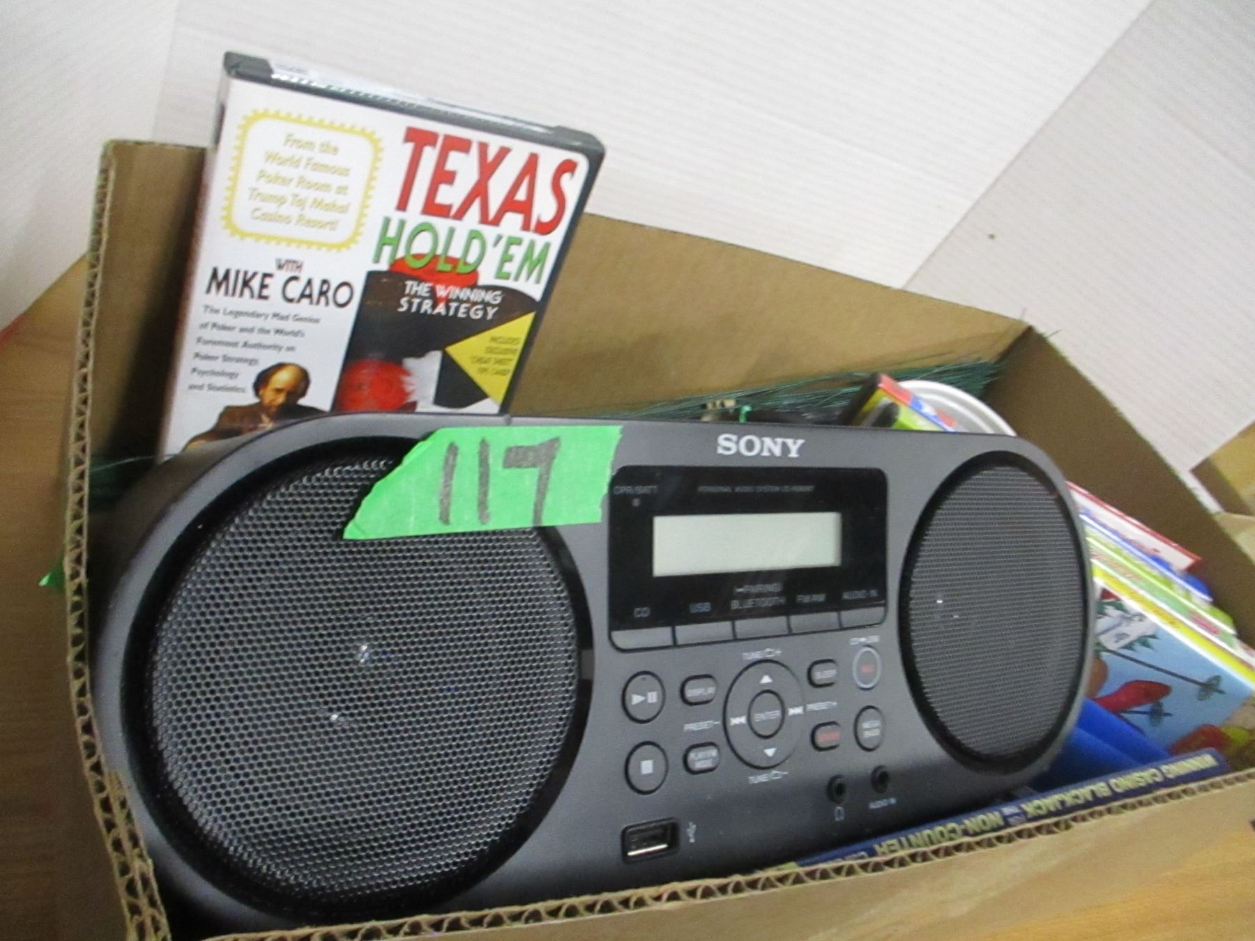 FLAT C/W GETTO BLASTER, DVD'S, ETC