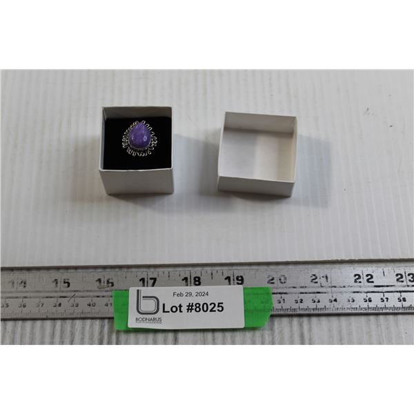 Sterling Silver Natural Purple Charonite Ring Size 9 Bodnarus