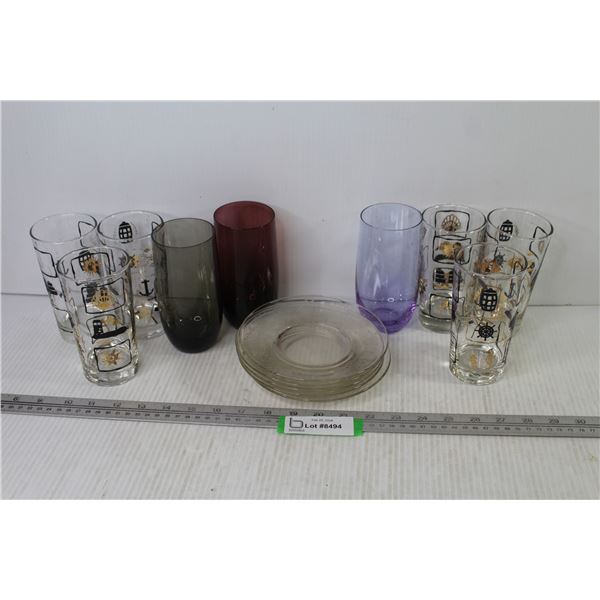 9 Glasses 5 Glass Plates Bodnarus Auctioneering
