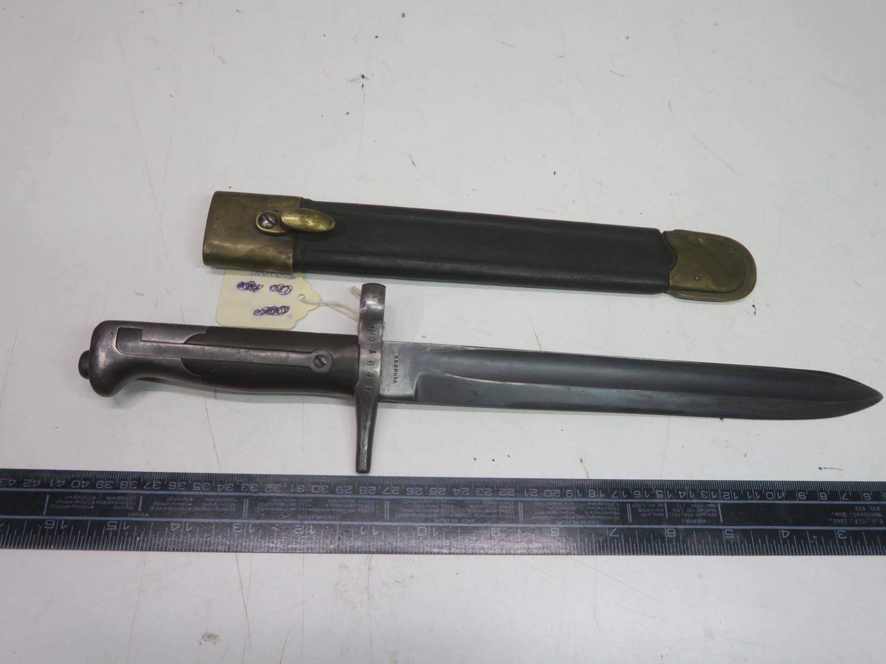 Italian Bayonet 1883 with Scabbard - Torino Bresuia, very rare ...