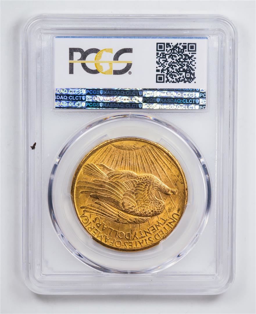 1908 $20 No Motto Double Eagle Gold Coin PCGS MS63