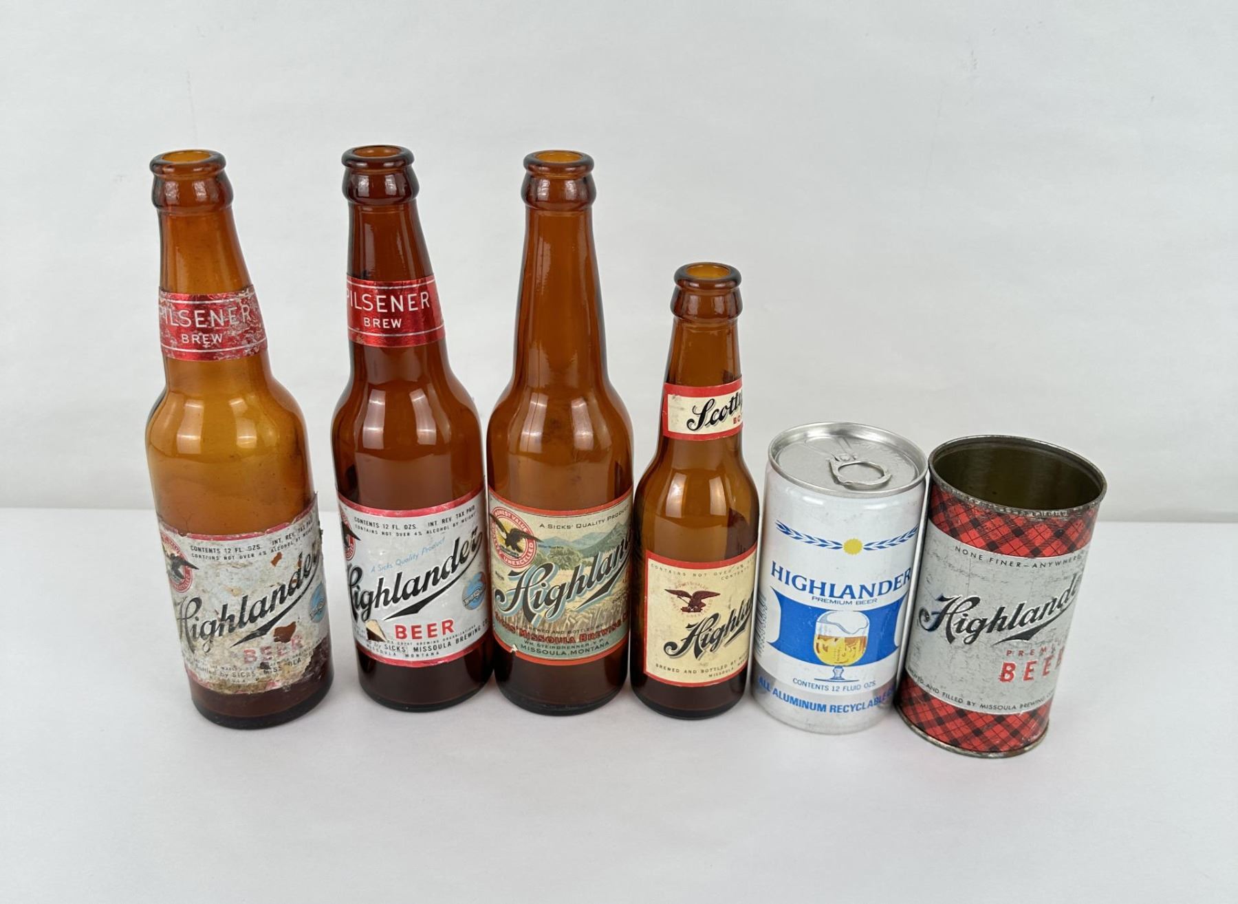 Missoula Highlander Beer Bottles & Cans