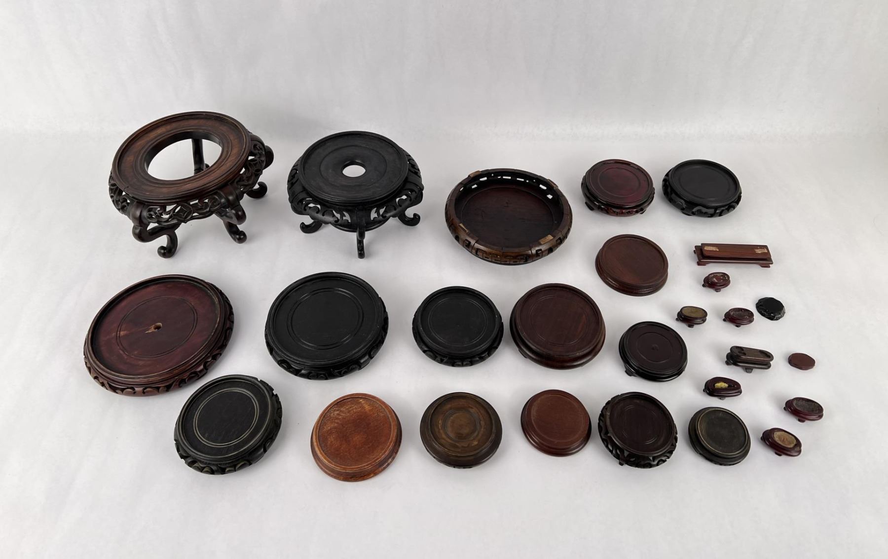 Antique Chinese Wood Bases Stands