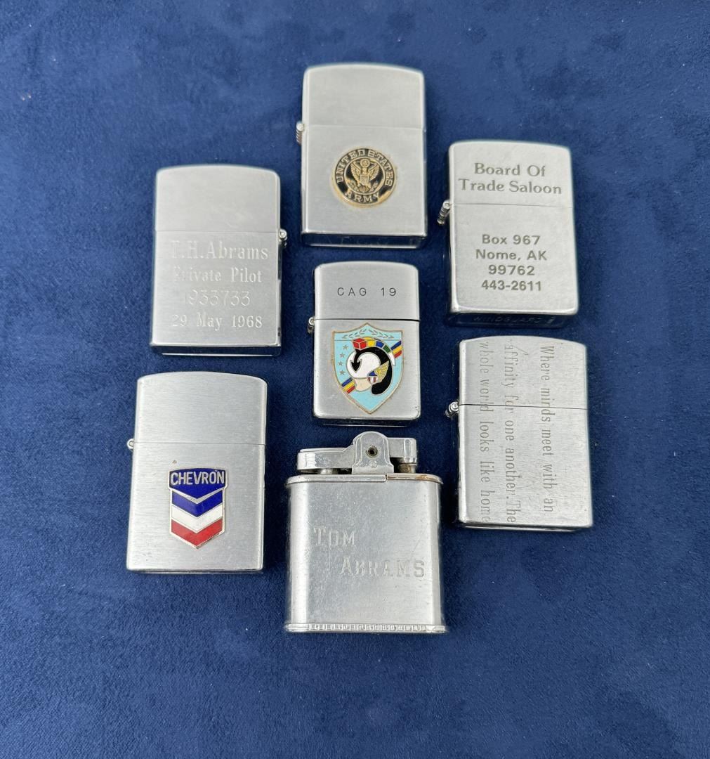 Vintage Lighter Collection Oil Gas Military