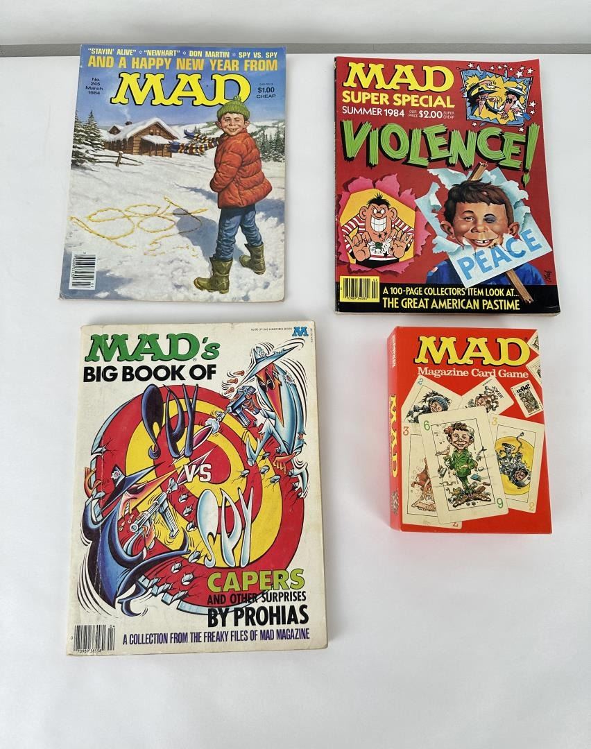 Vintage Mad Magazines & Card Game