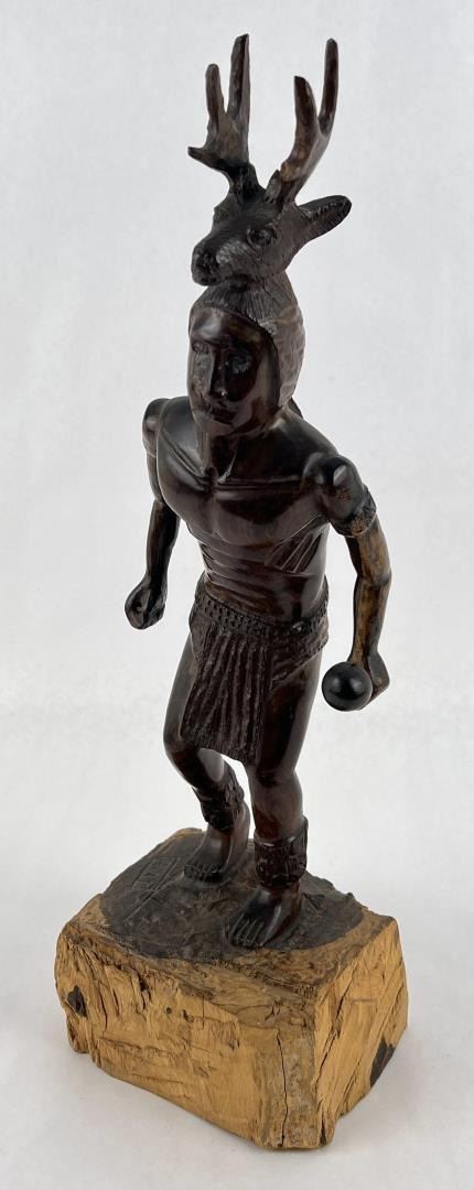 Mexican Ironwood Yaqui Deer Dancer Carving