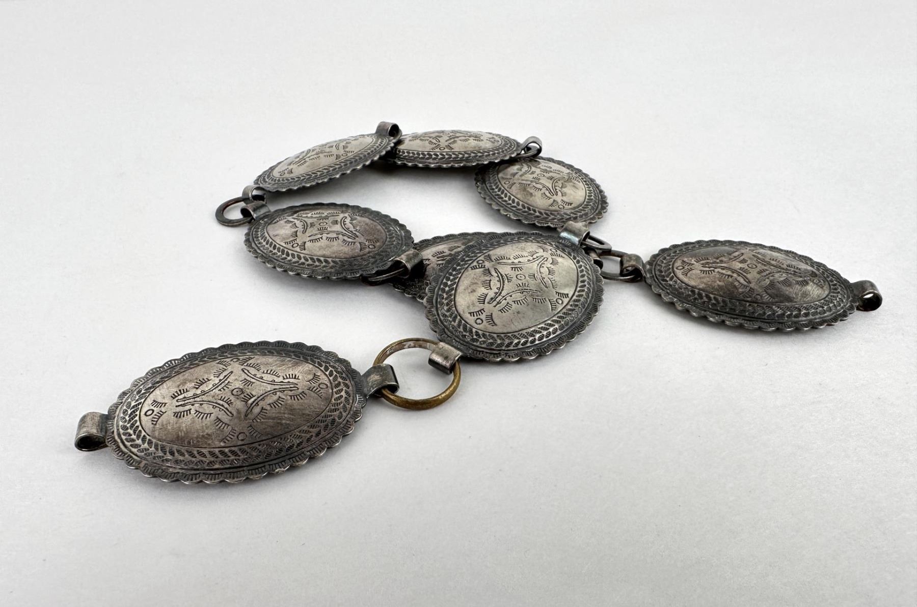 Navajo Sterling Silver Concho Belt