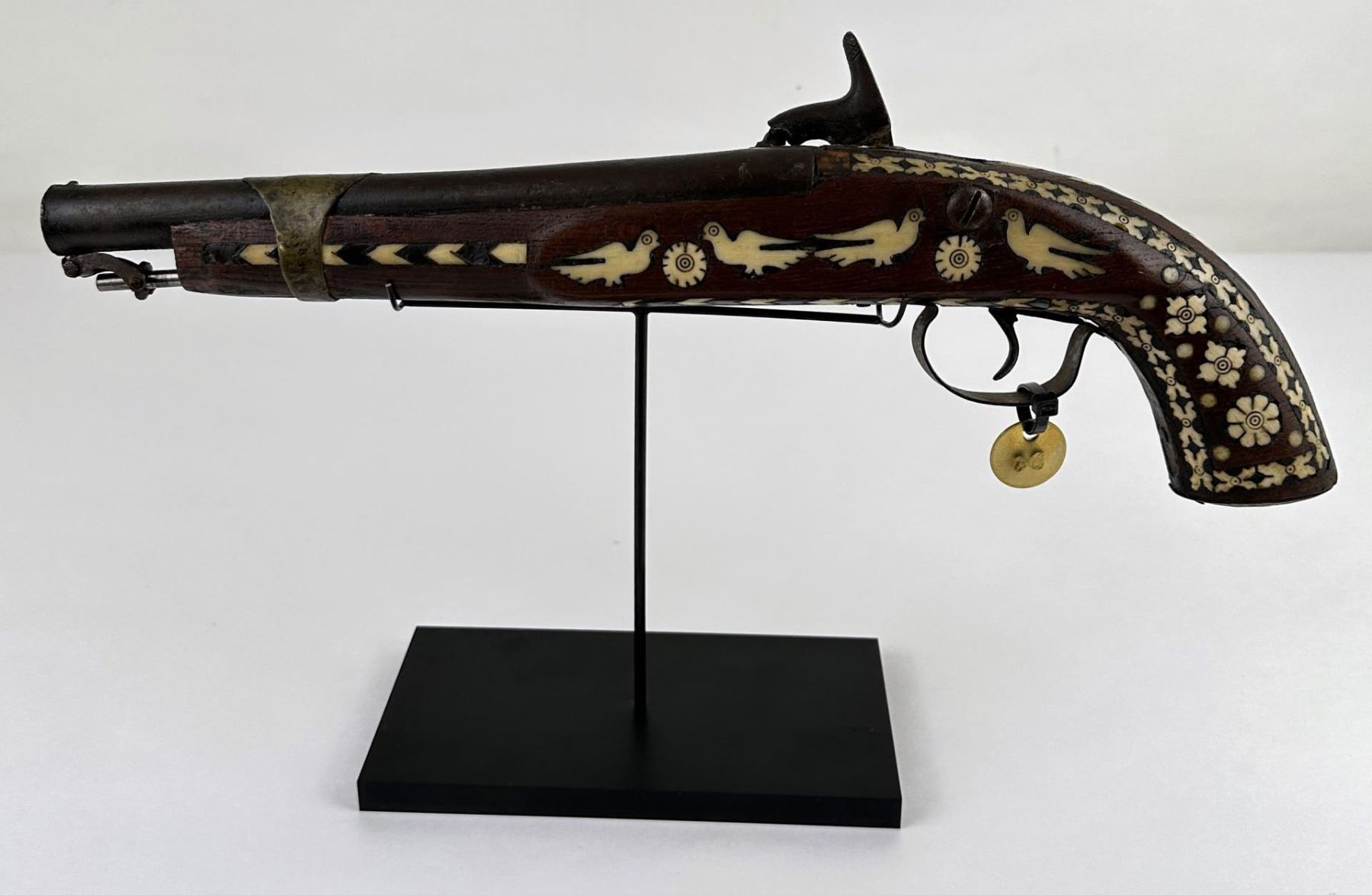 Ottoman Afghan Inlaid British Dragoon Pistol