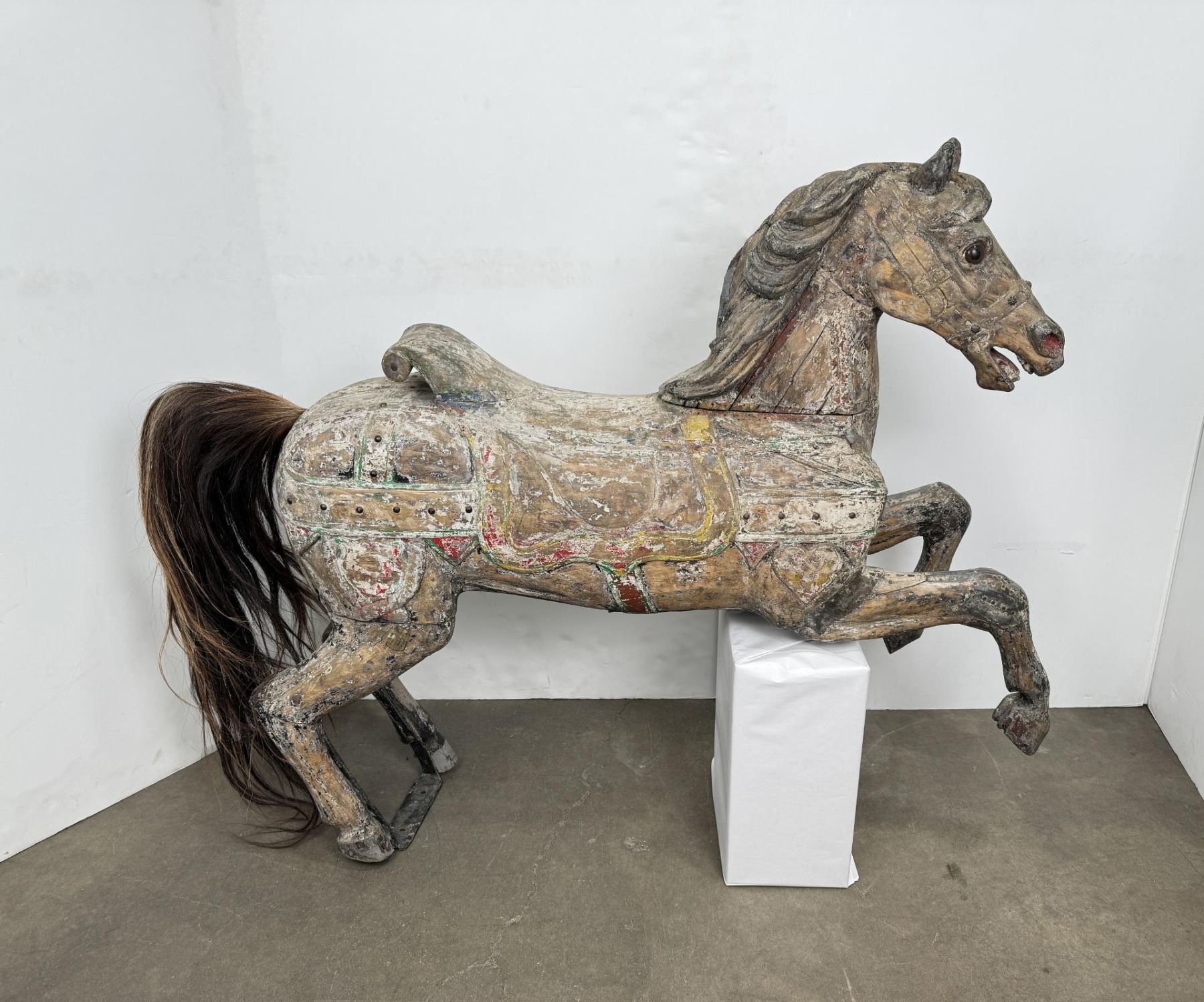 Antique Friedrich Heyn Prancer Wood Carousel Horse