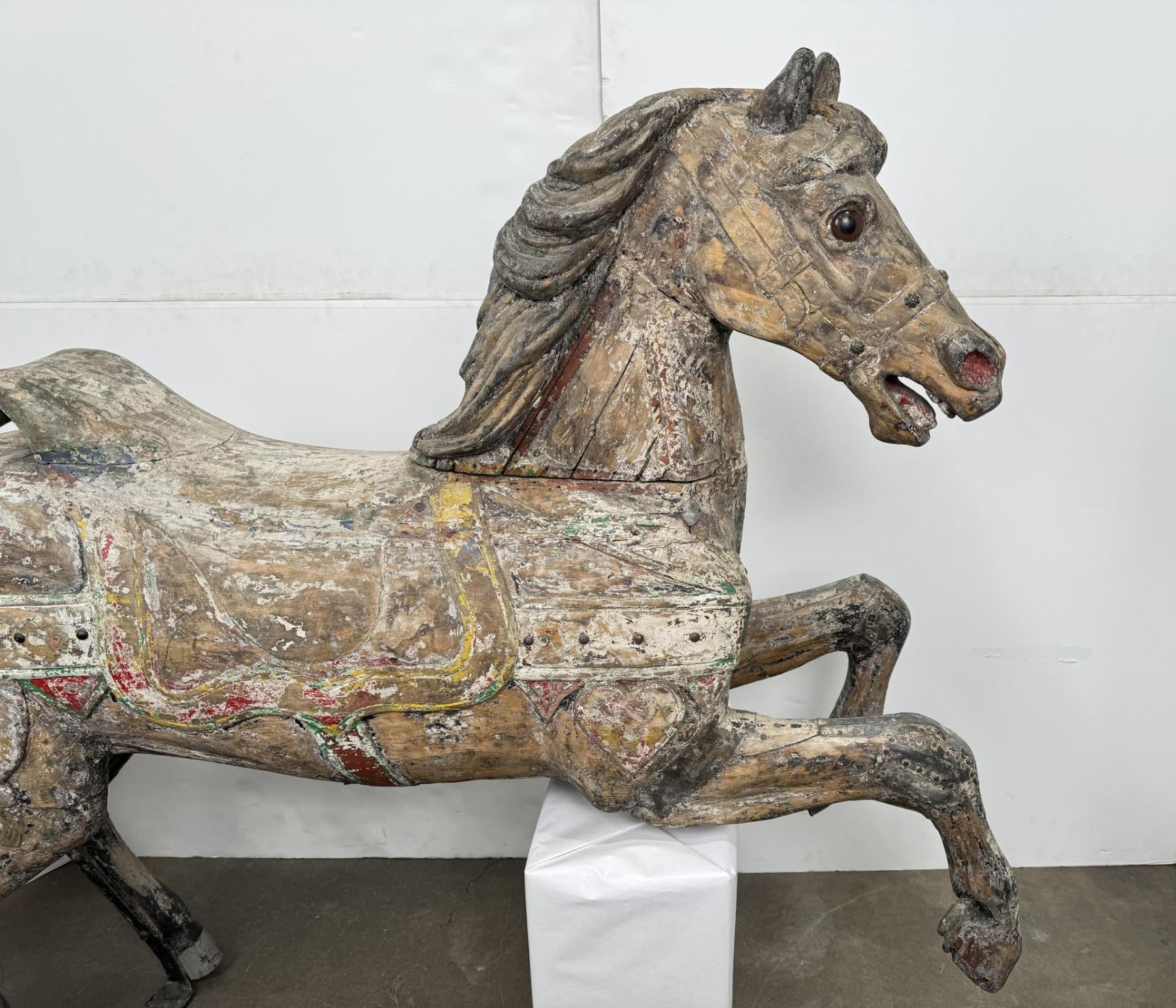Antique Friedrich Heyn Prancer Wood Carousel Horse