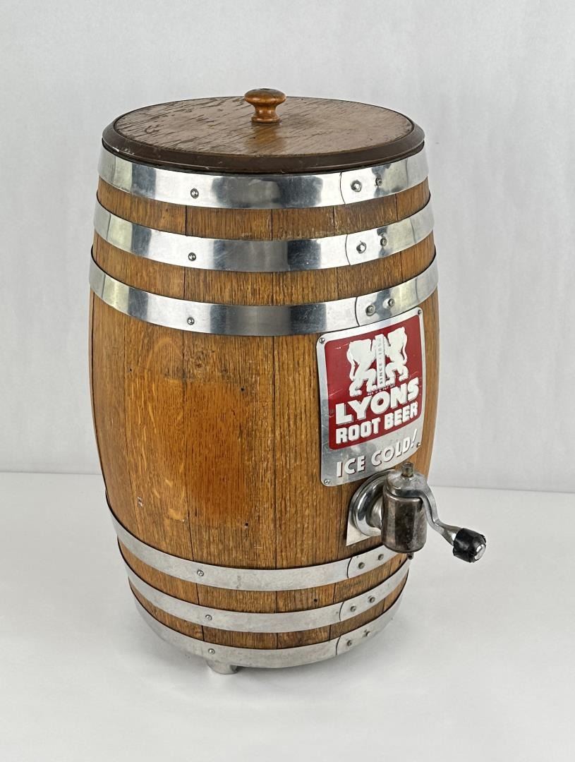 Lyons Root Beer Keg Soda Fountain Dispenser