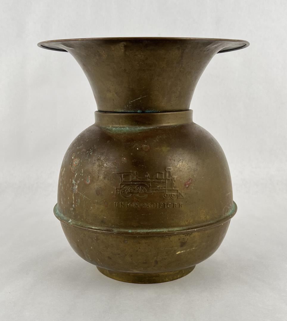 Union Pacific Railroad Brass Spittoon