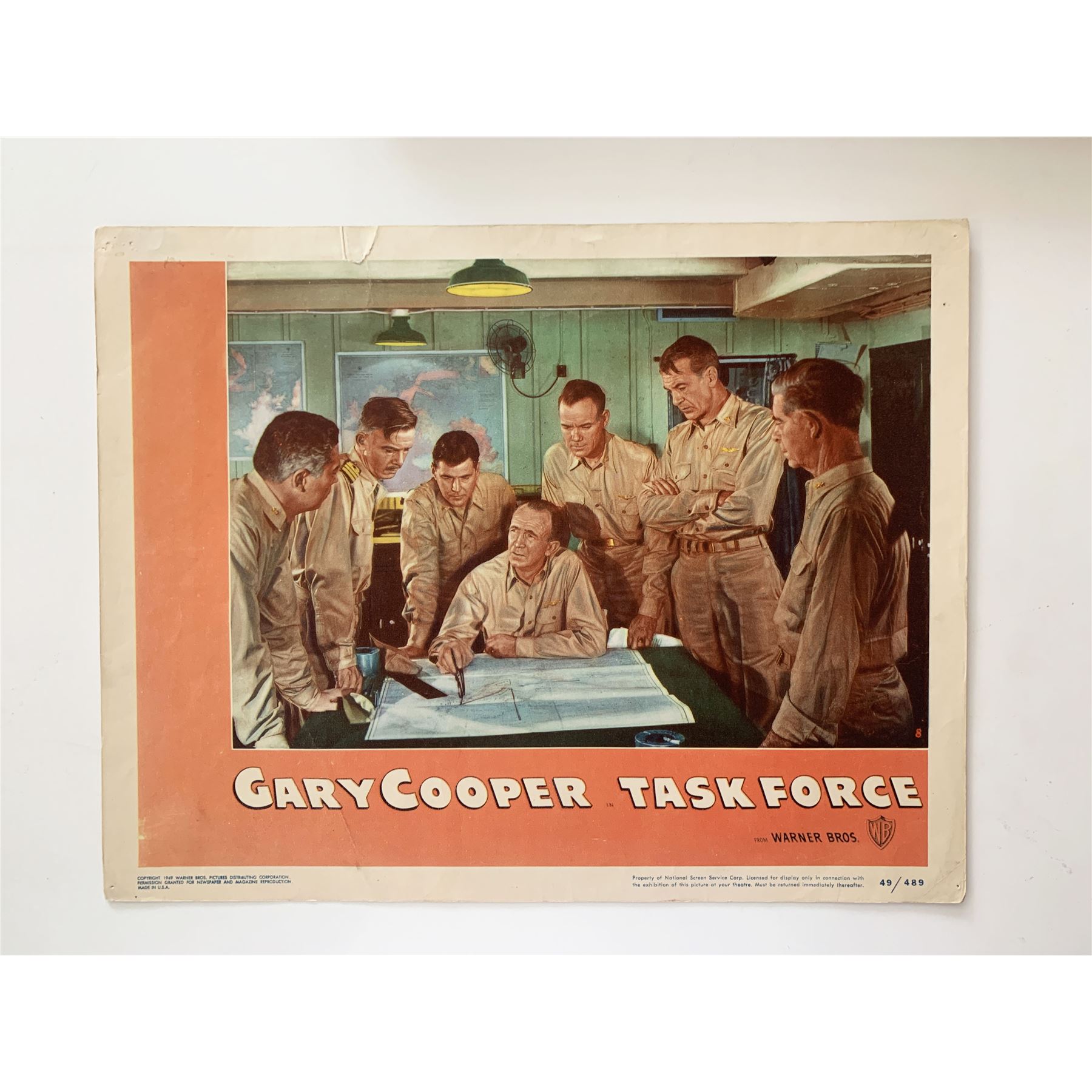 Task Force original 1949 vintage lobby card