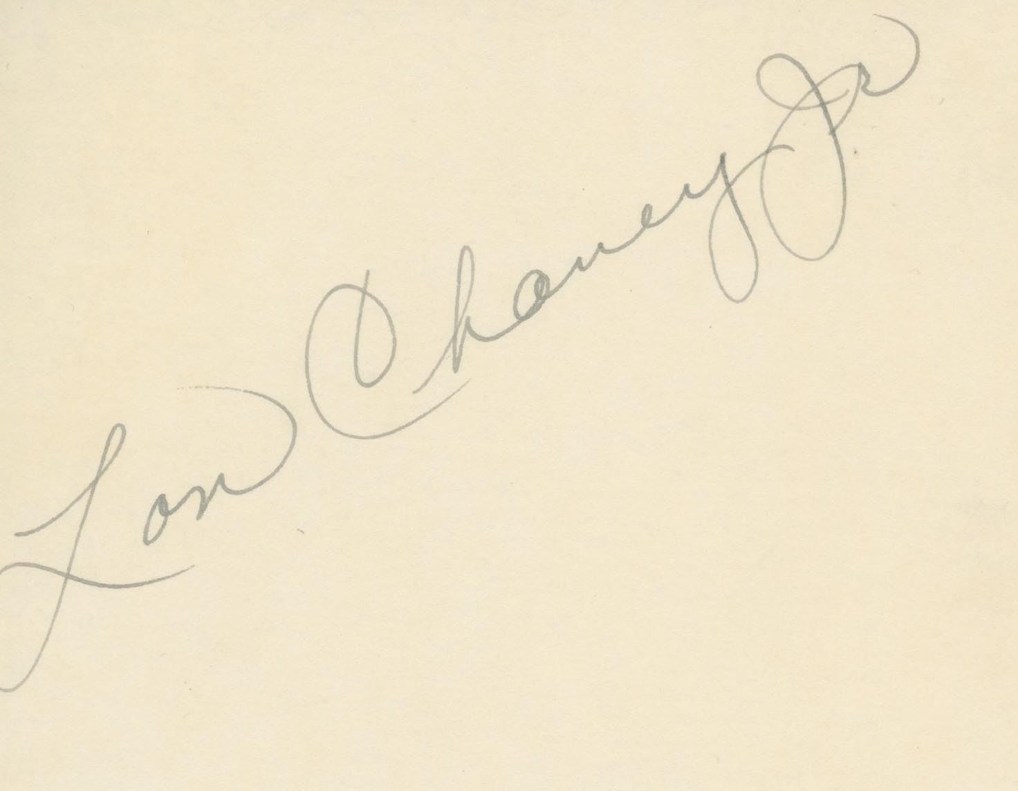 Lon Chaney signature cut