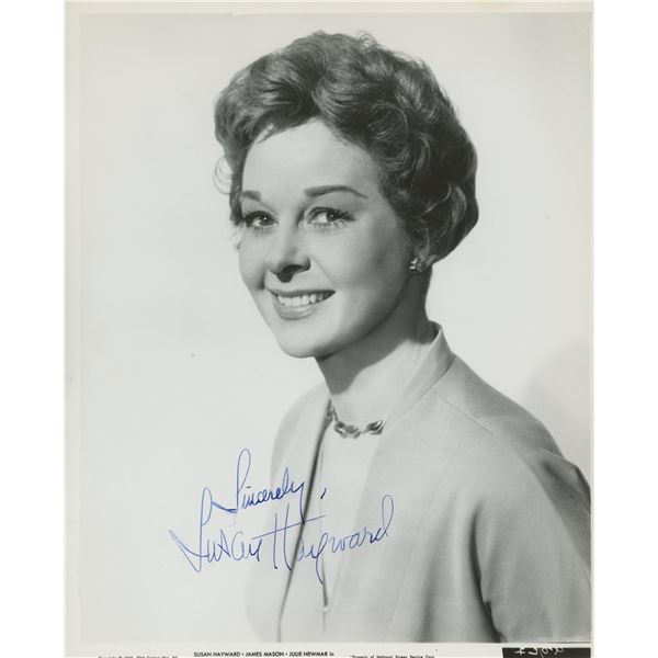 Susan Hayward signed photo. GFA Authenticated