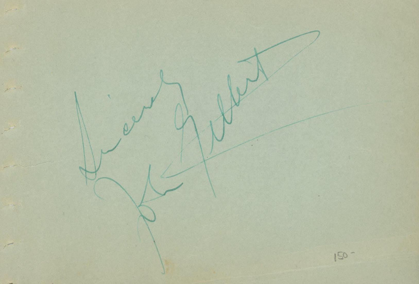 John Gilbert signature cut