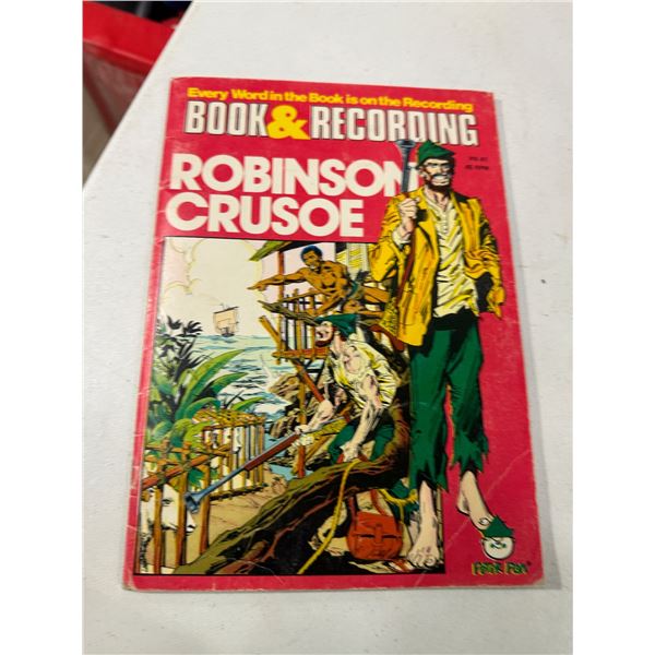 Robinson Cruso book and recording