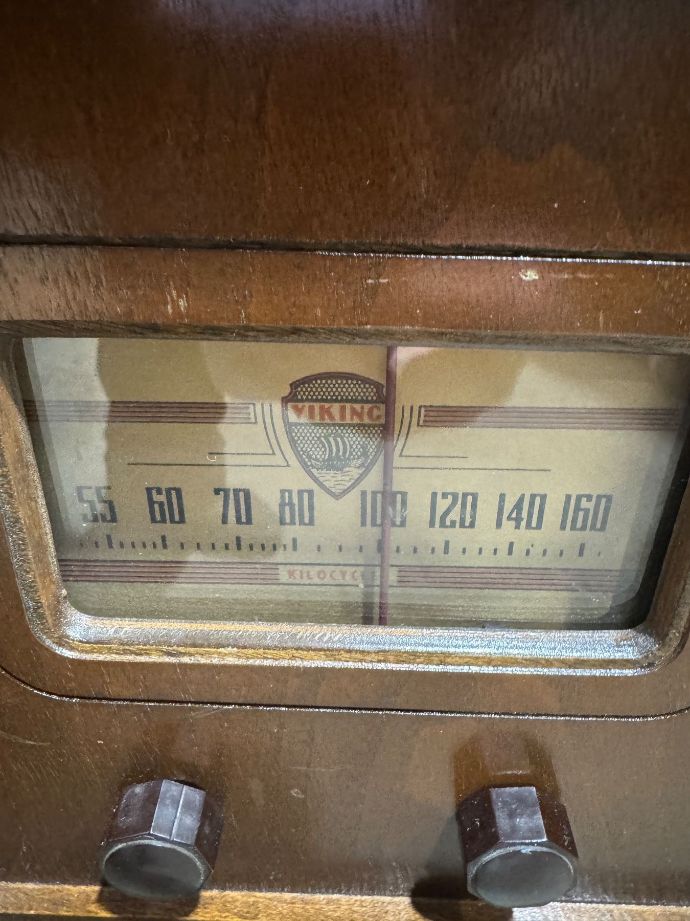 Viking radio accent table with drop side