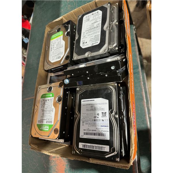Lot of computer hard drives
