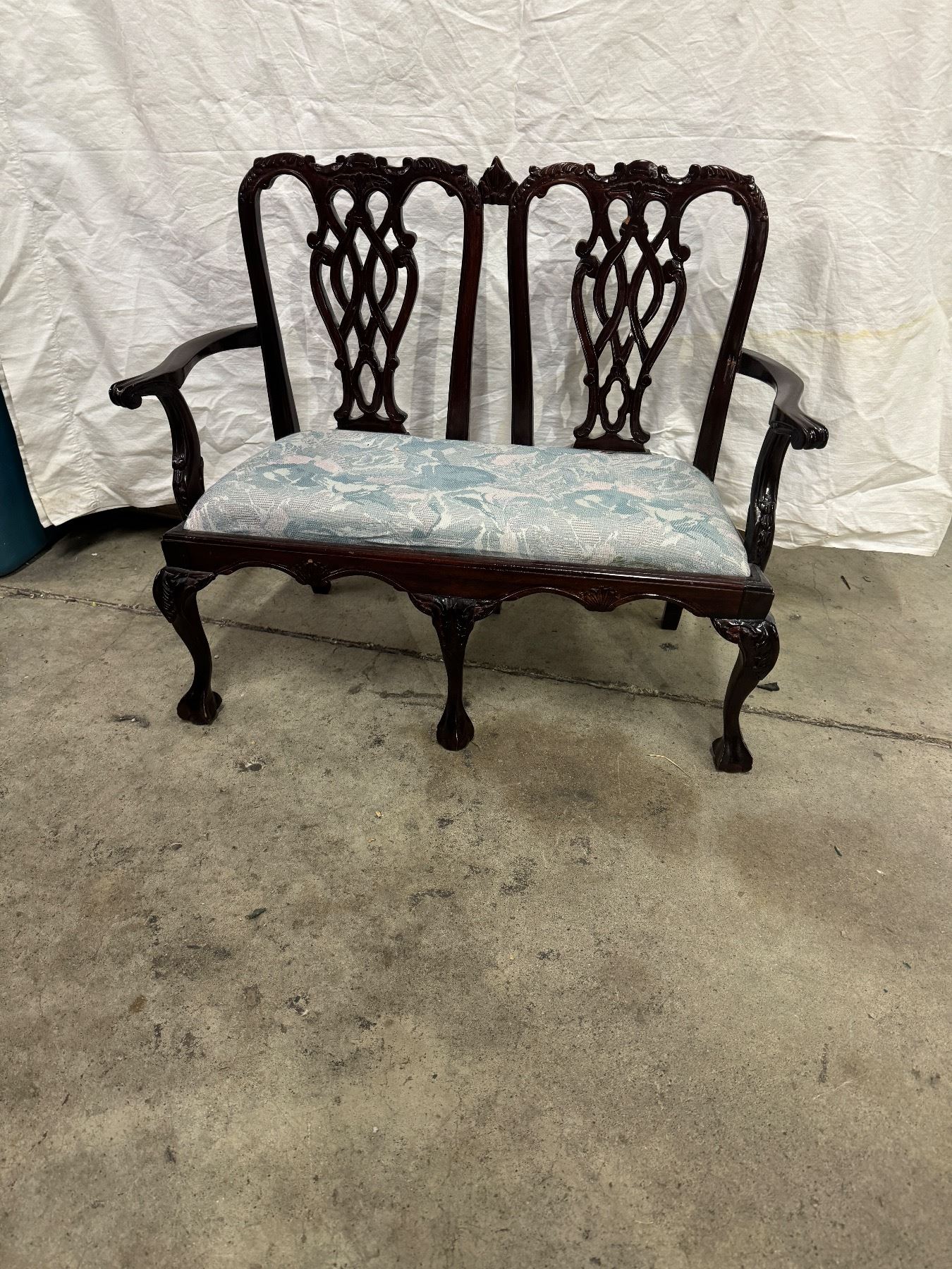 Chip and Dale style doll settee