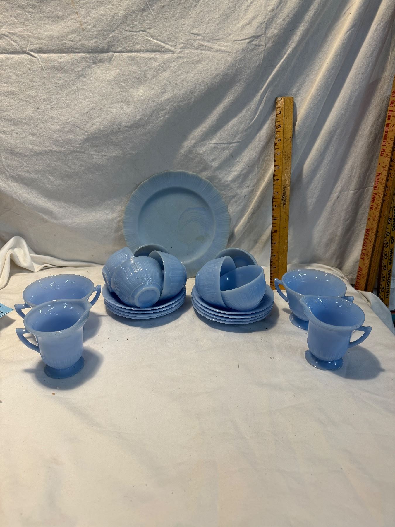 Pyrex Delphite Blue Pie Crust Pattern Vintage Made in Canada