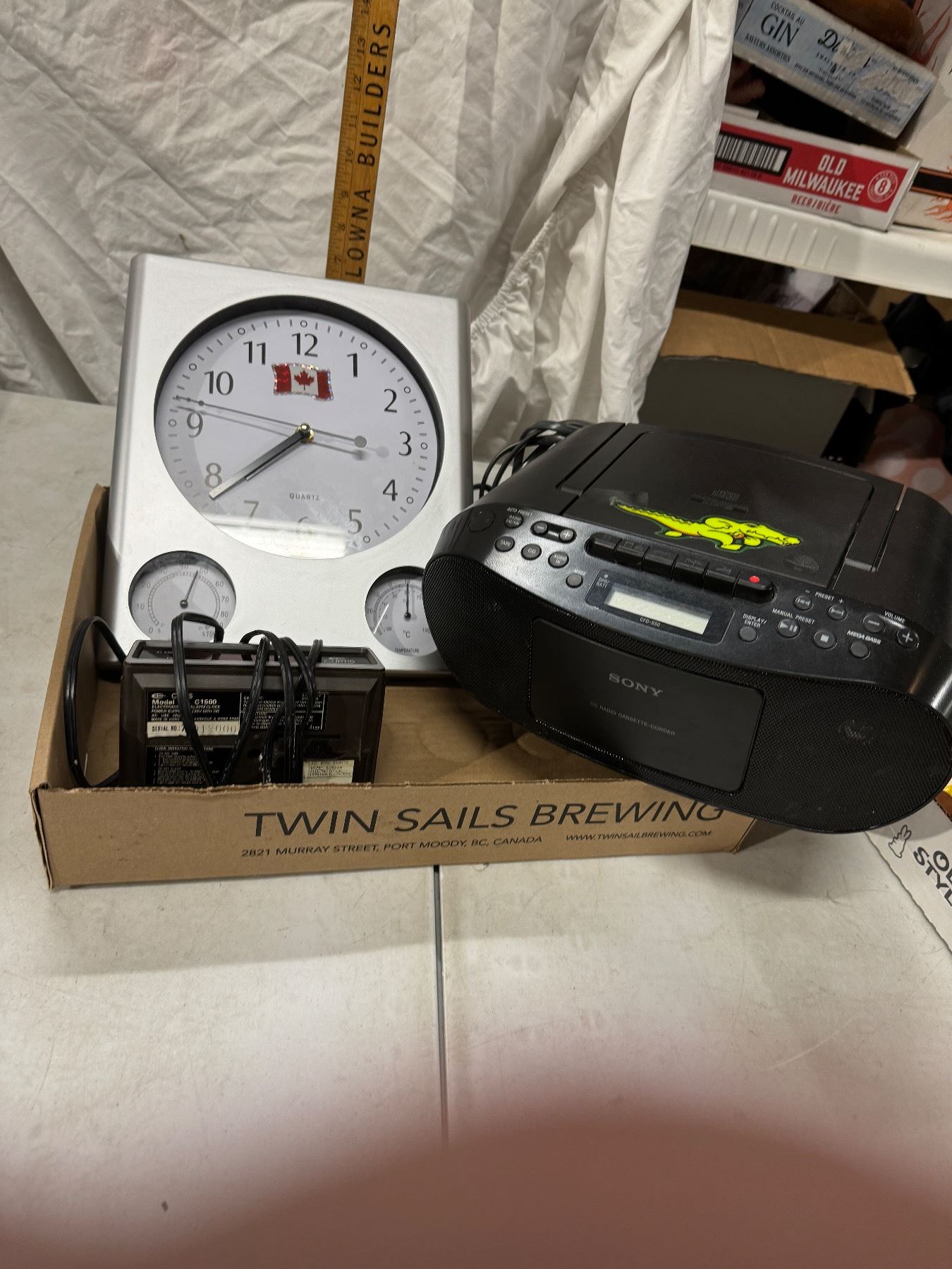 Clocks and Sony cd player