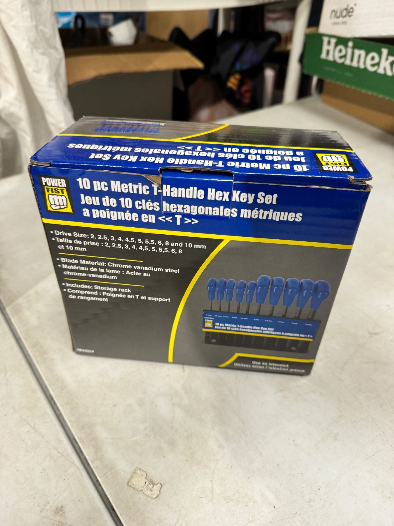 10 pc metric t handle hex key set