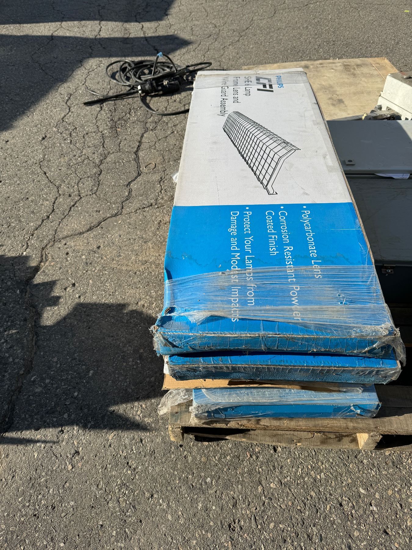 5 SHE 6 Lamp frame lenses and wire guard assembly