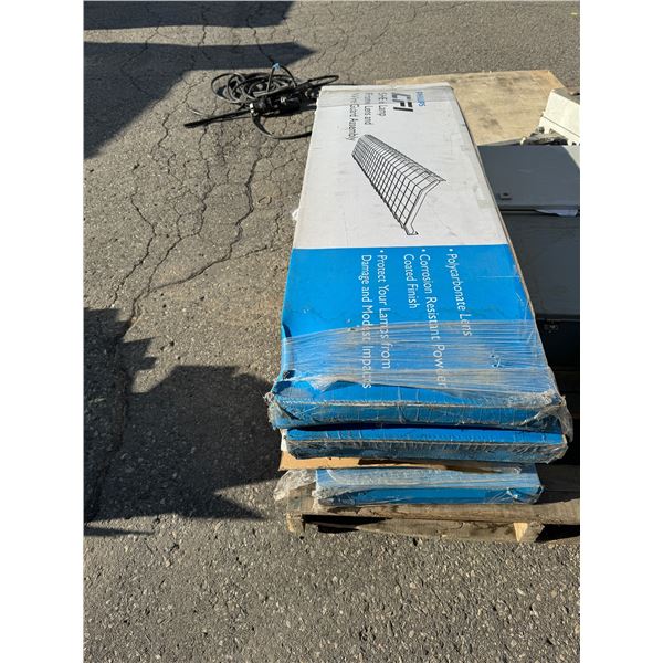 5 SHE 6 Lamp frame lenses and wire guard assembly