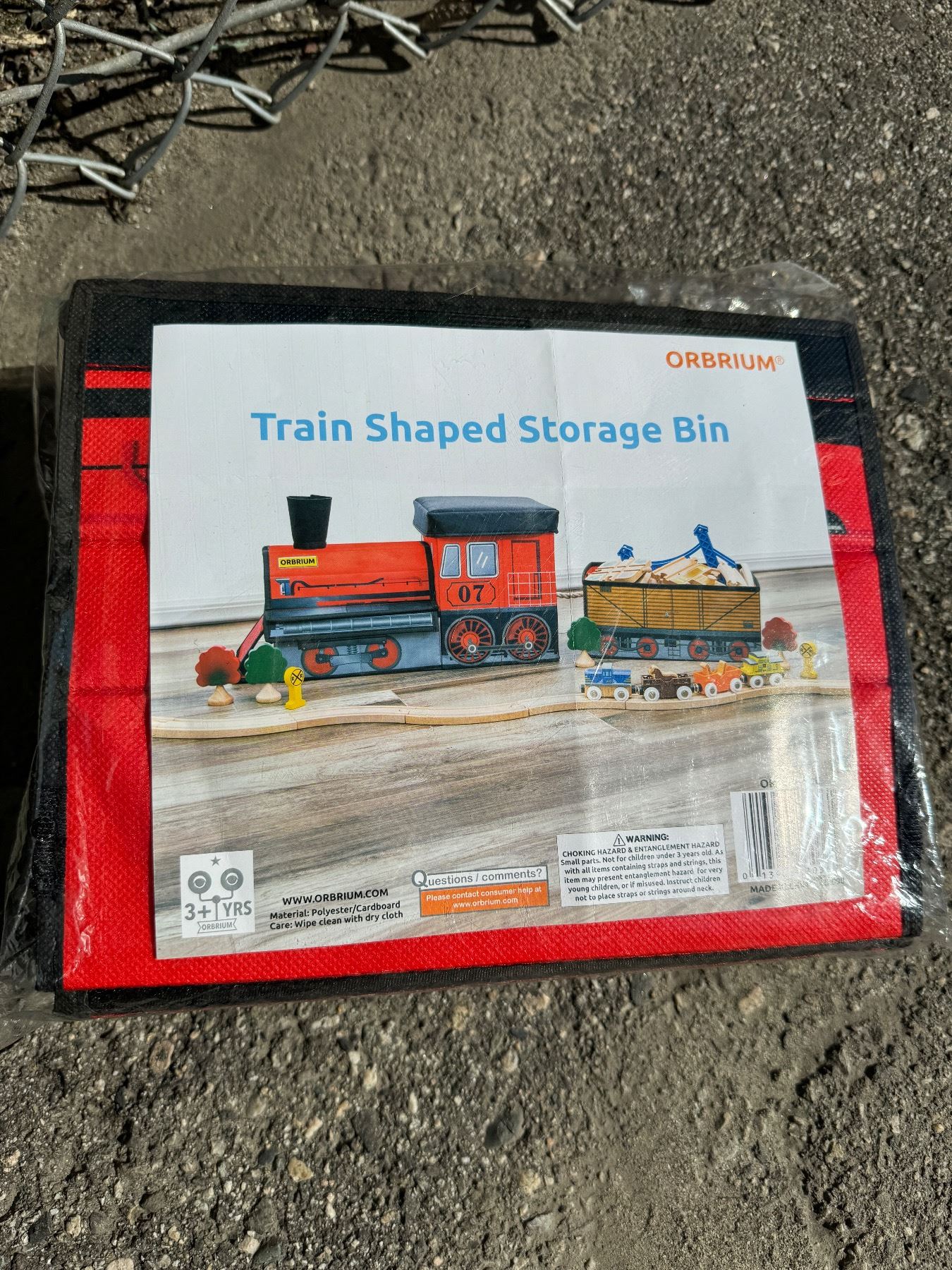Train shaped storage bin