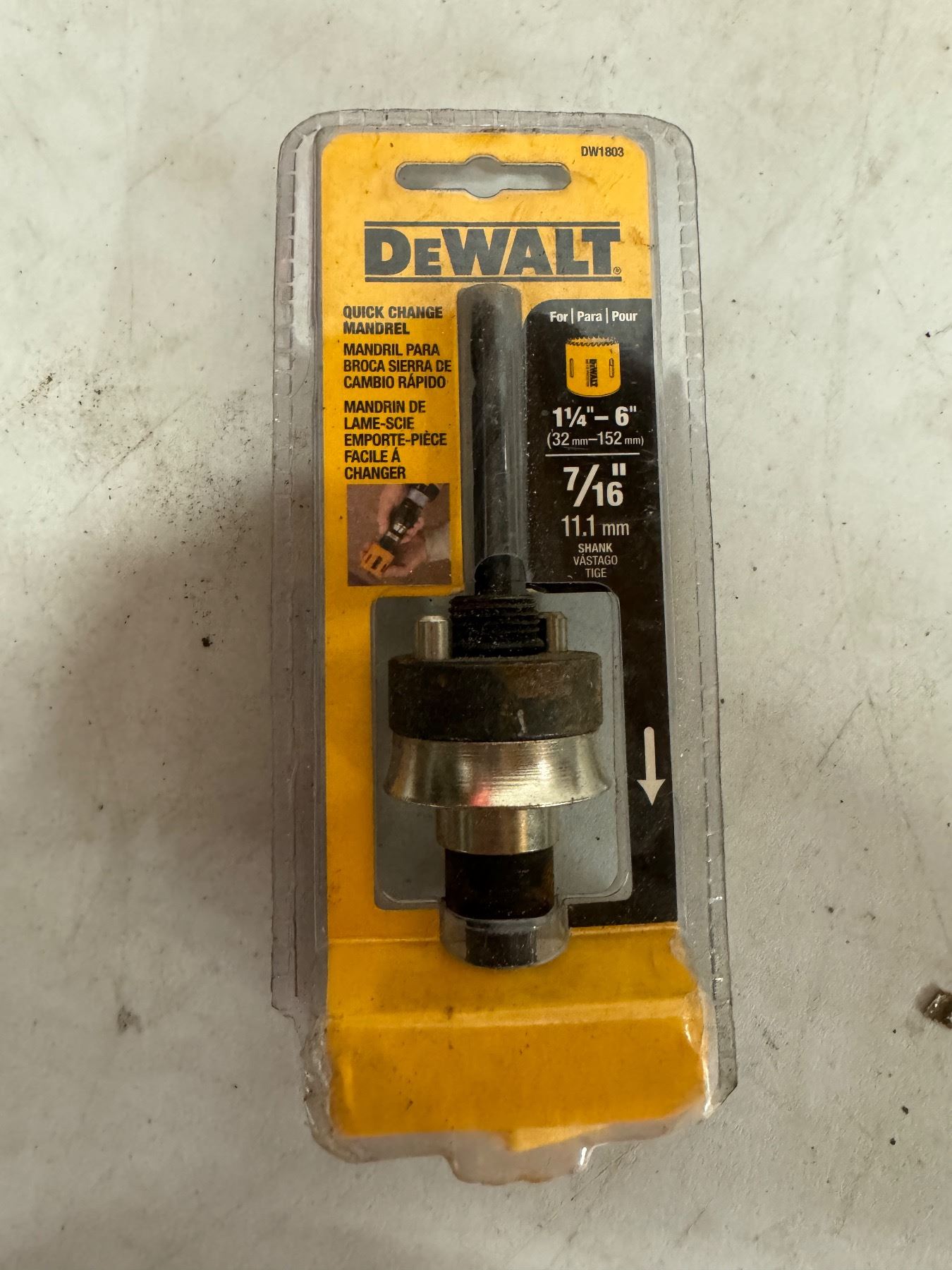 DeWalt quick change mandrel