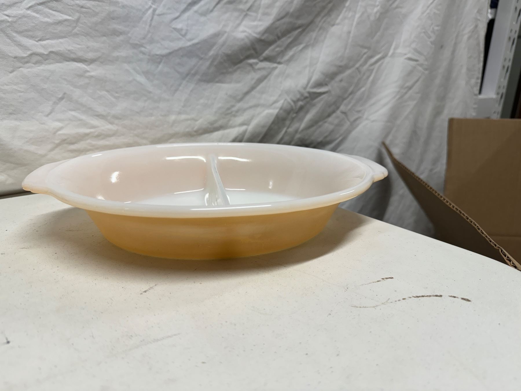 Fire King divided dish
