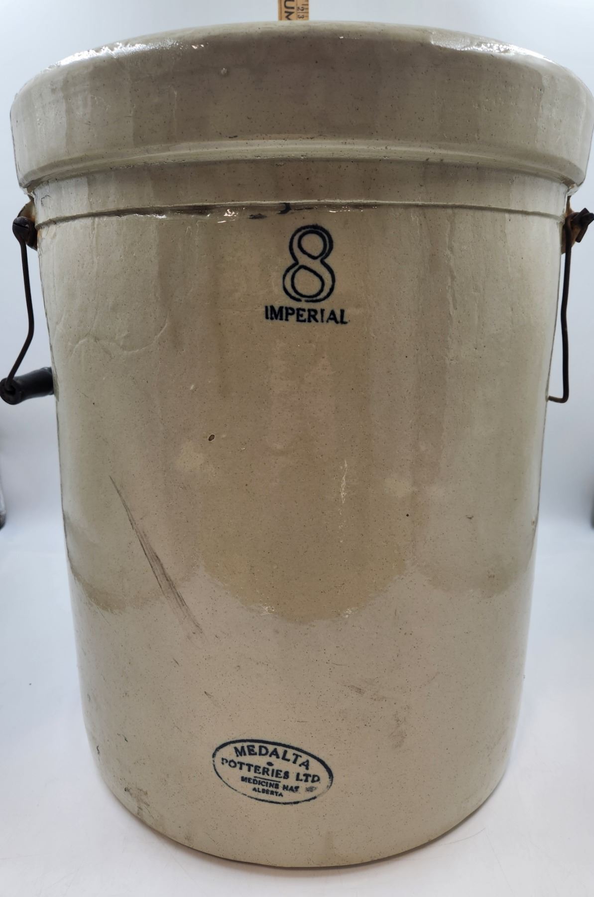 Antique 8 Gallon Medalta Crock