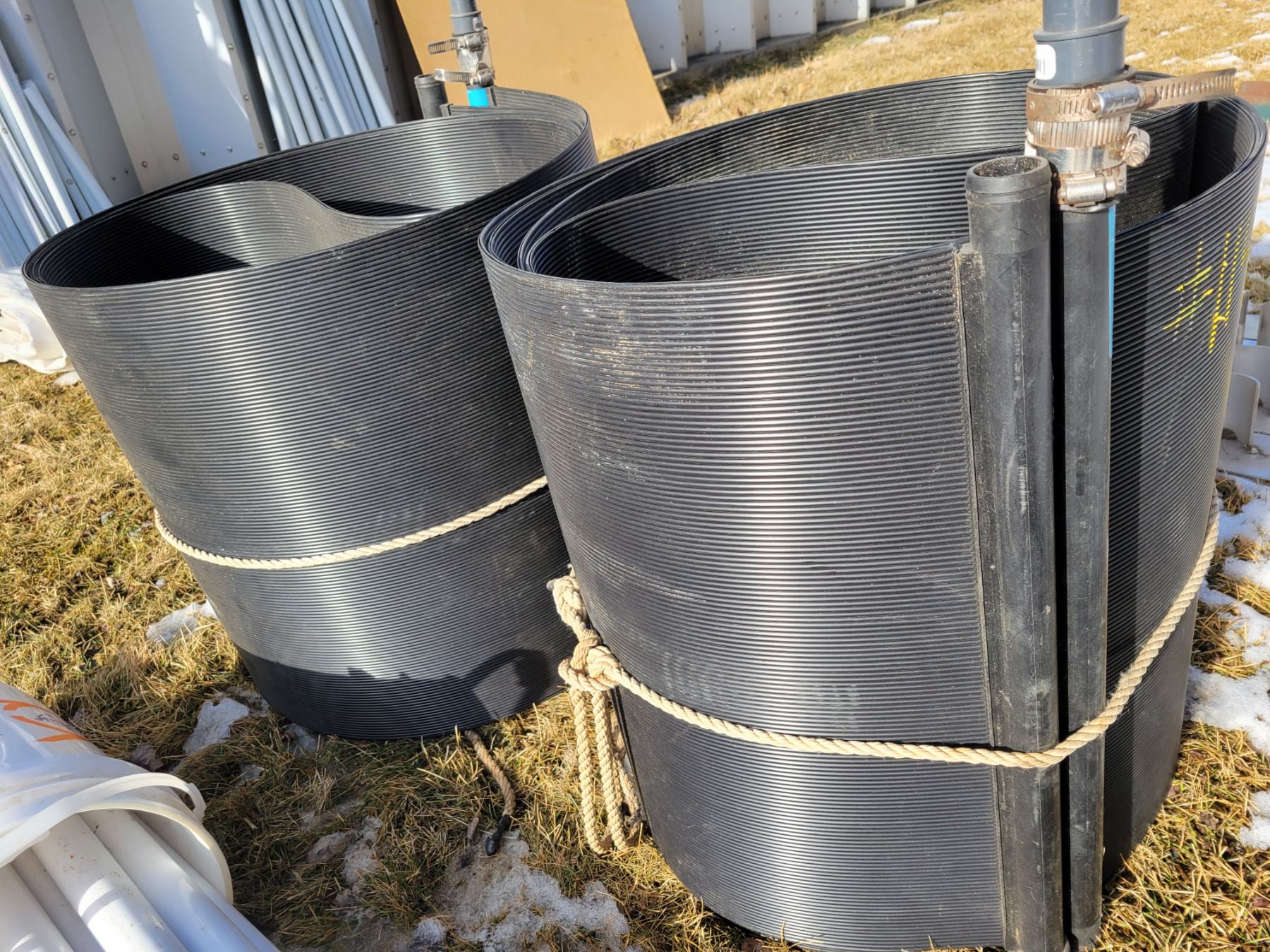 Swimming pool: 2 solar panels, floating pool cover, pool cover; 1 salt ...