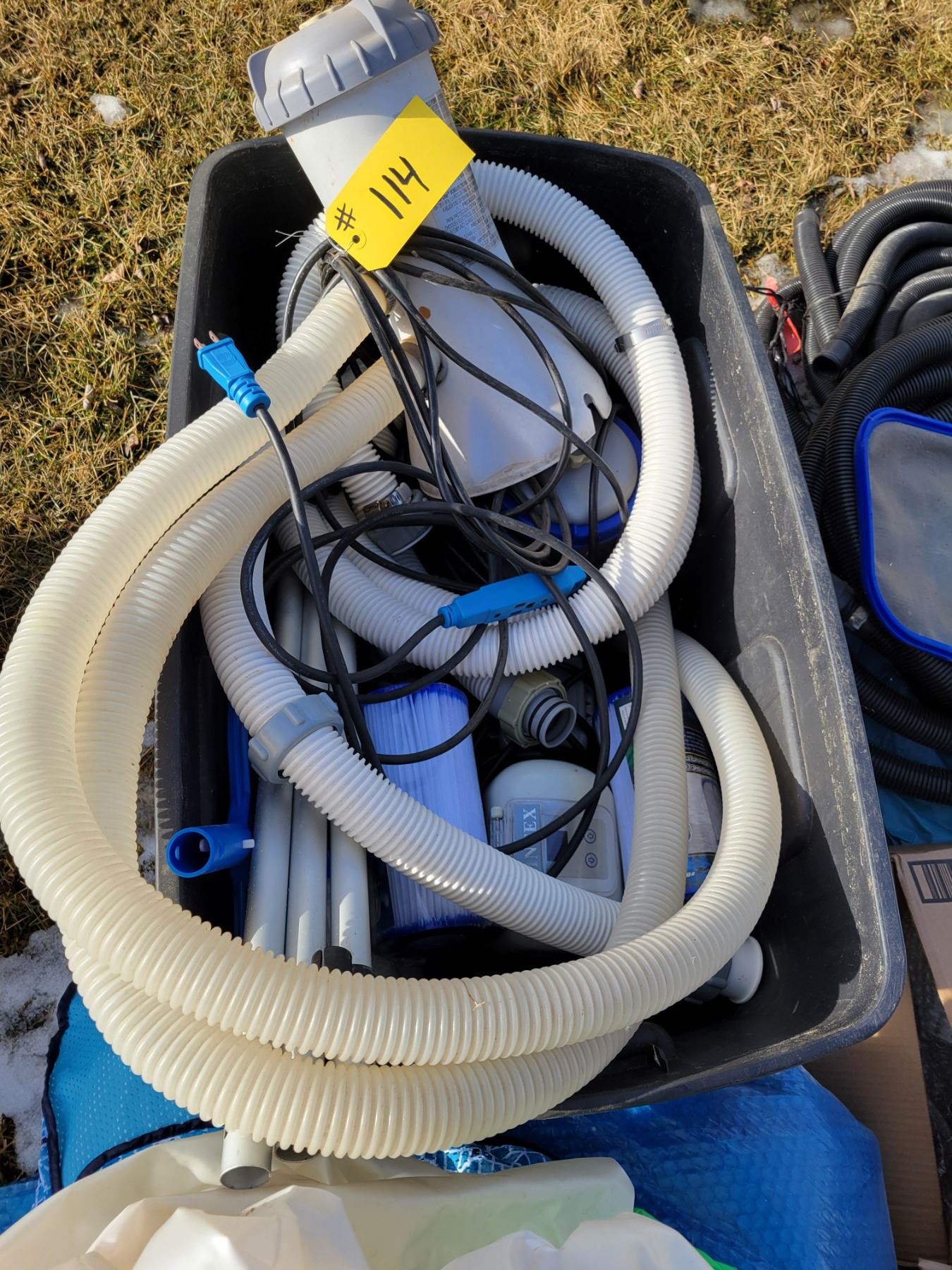 Swimming pool: 2 solar panels, floating pool cover, pool cover; 1 salt ...