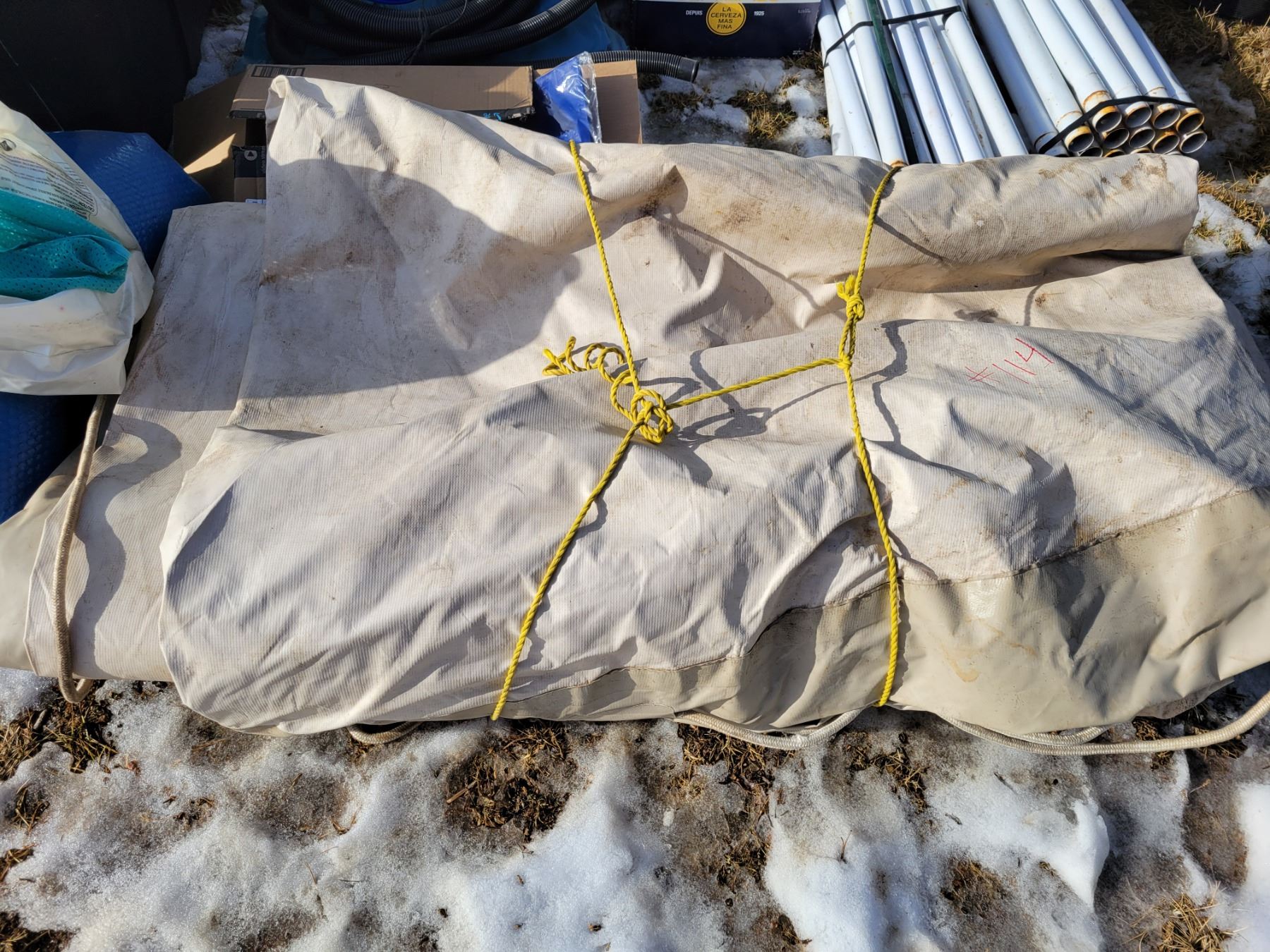 Swimming pool: 2 solar panels, floating pool cover, pool cover; 1 salt ...