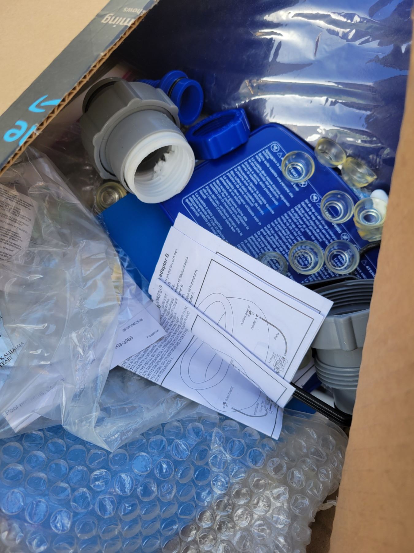 Swimming pool: 2 solar panels, floating pool cover, pool cover; 1 salt ...