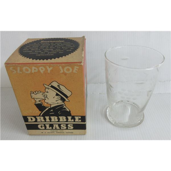 Sloppy Joe Dribble Glass - Copyright 1950 - with original box