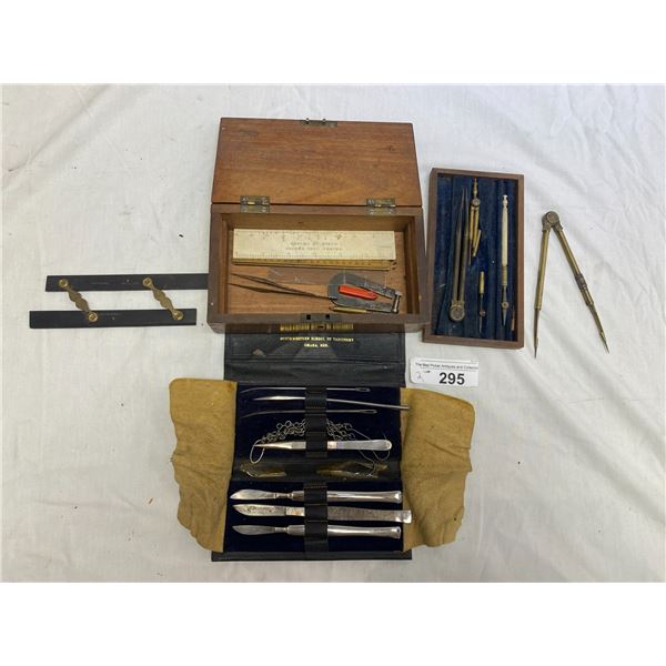 Northwestern School Of Taxidermy Early Tool Kit And Geometry Set In ...