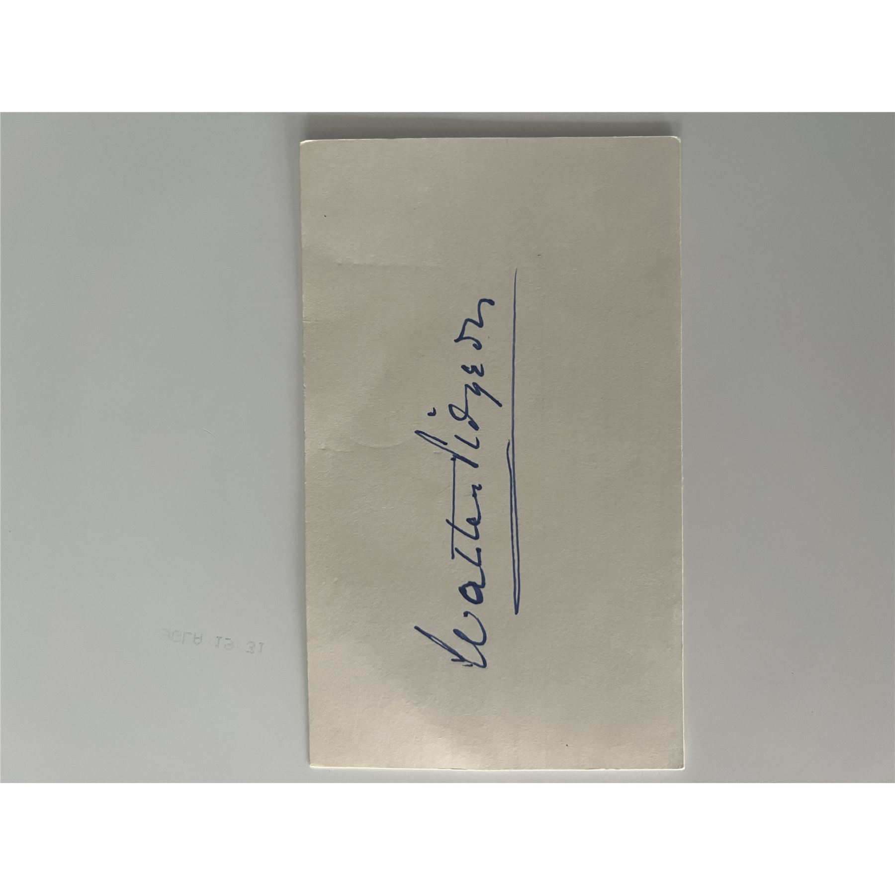 Walter Pidgeon original signature