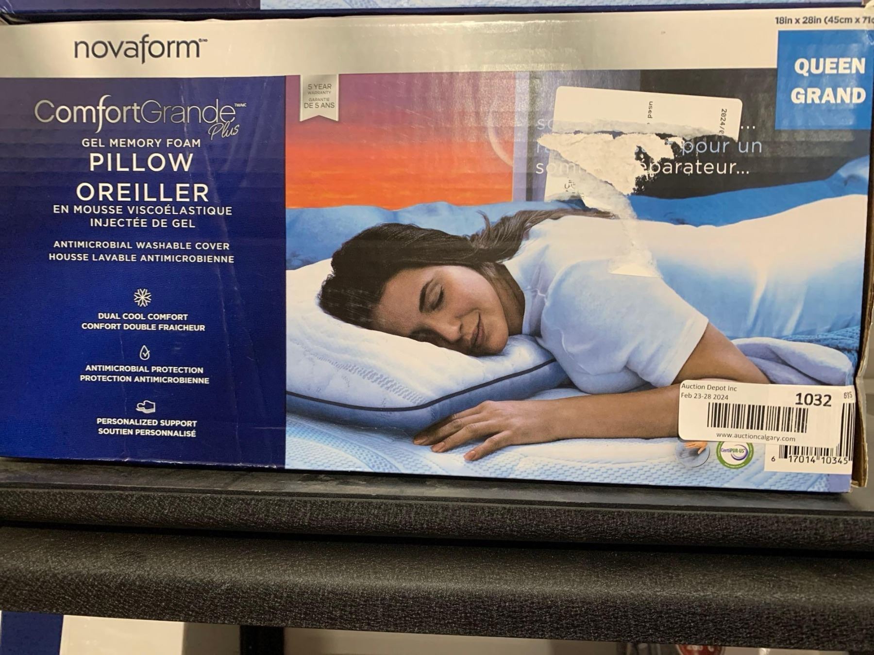 NovaForm Comfort Grande Plus Gel Memory Foam Pillow Queen