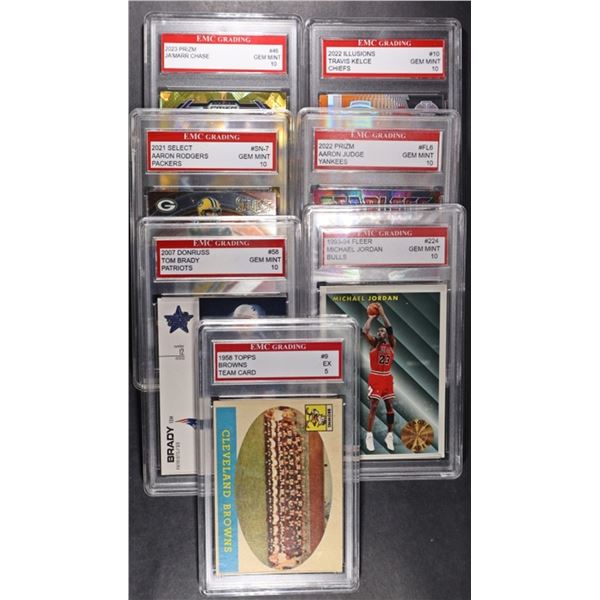 COLLECTORS LOT EMC GRADING SPORTS CARDS