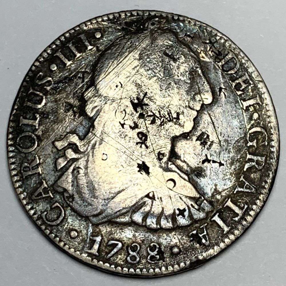 1788 Mo FM Mexico Silver 8 Reales Carolus III .7797 ozt ASW