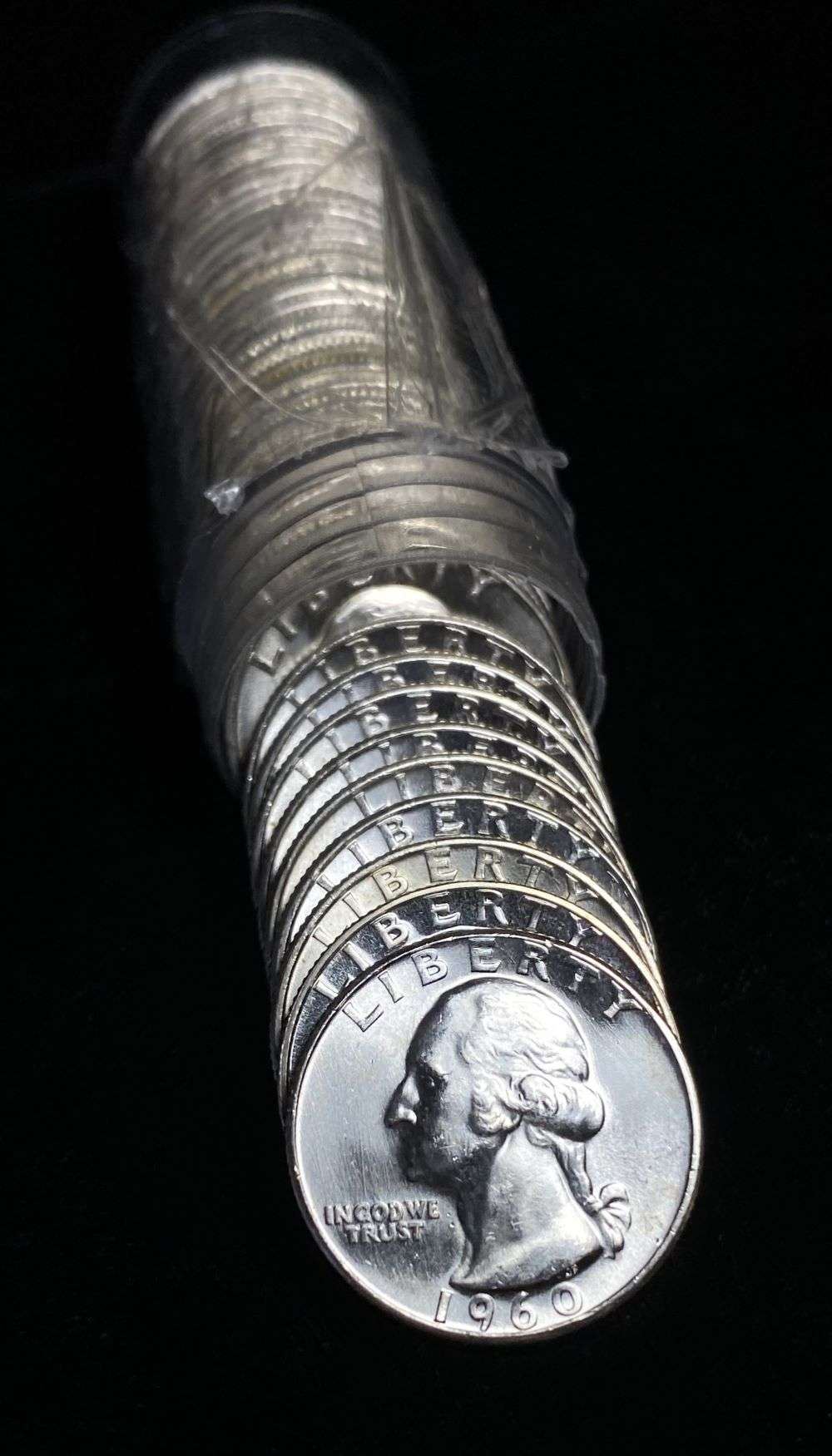 Roll (40-coins) Mixed Years Washington 90% Silver Quarters BU
