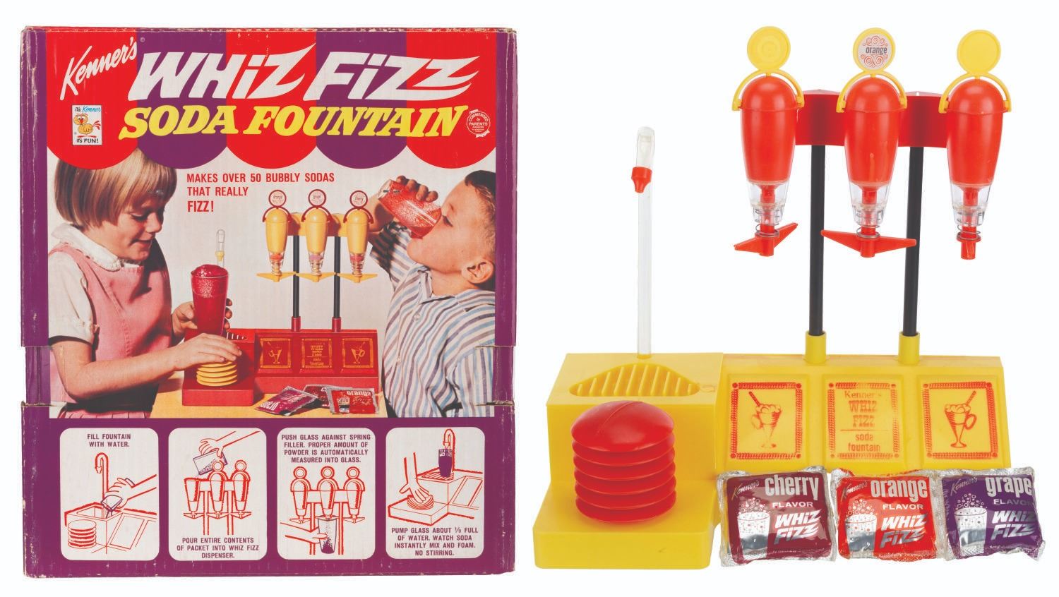 A 1967 Kenner Whiz Fizz Soda Fountain.