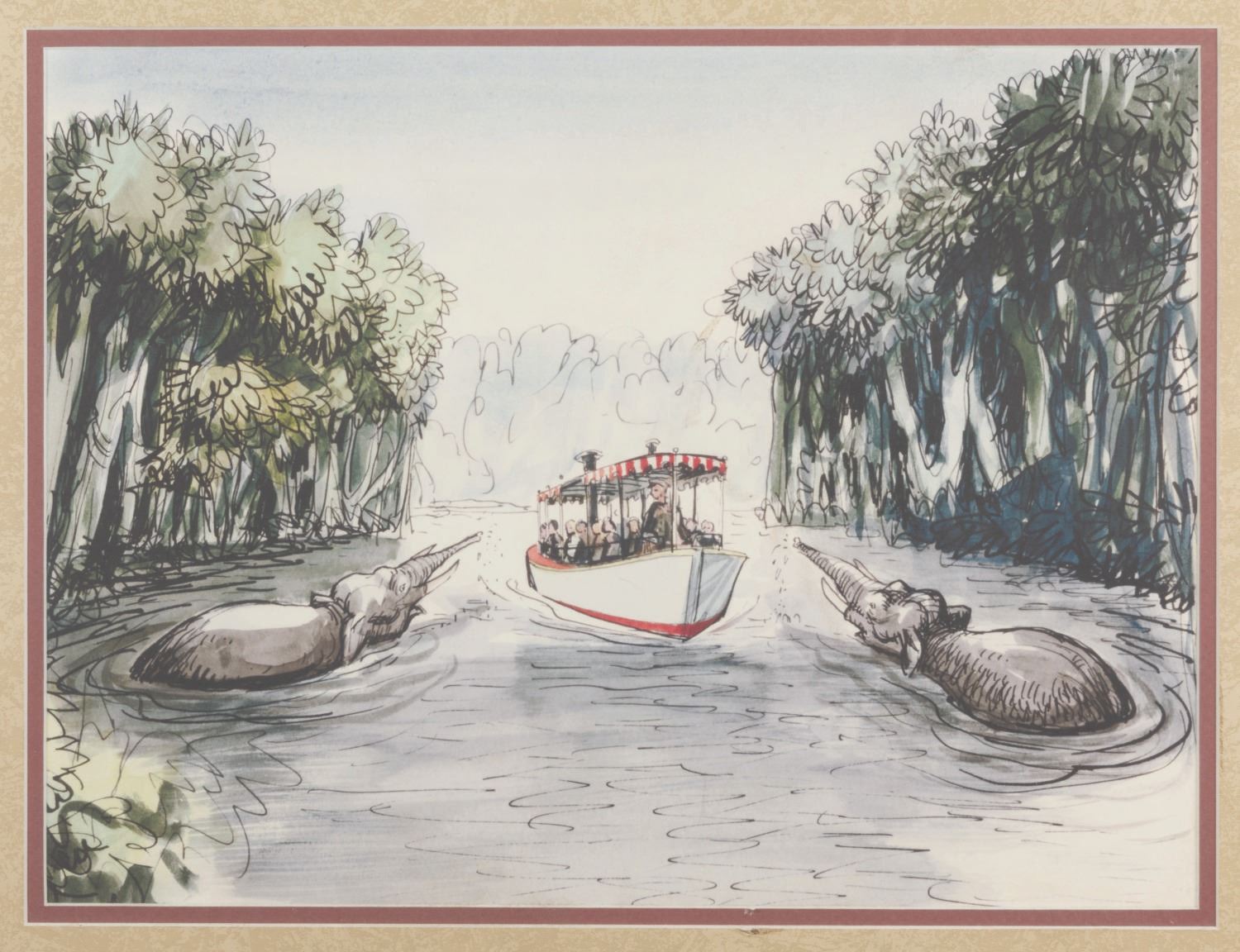 A Disneyland Hotel Marc Davis Jungle Cruise Print.