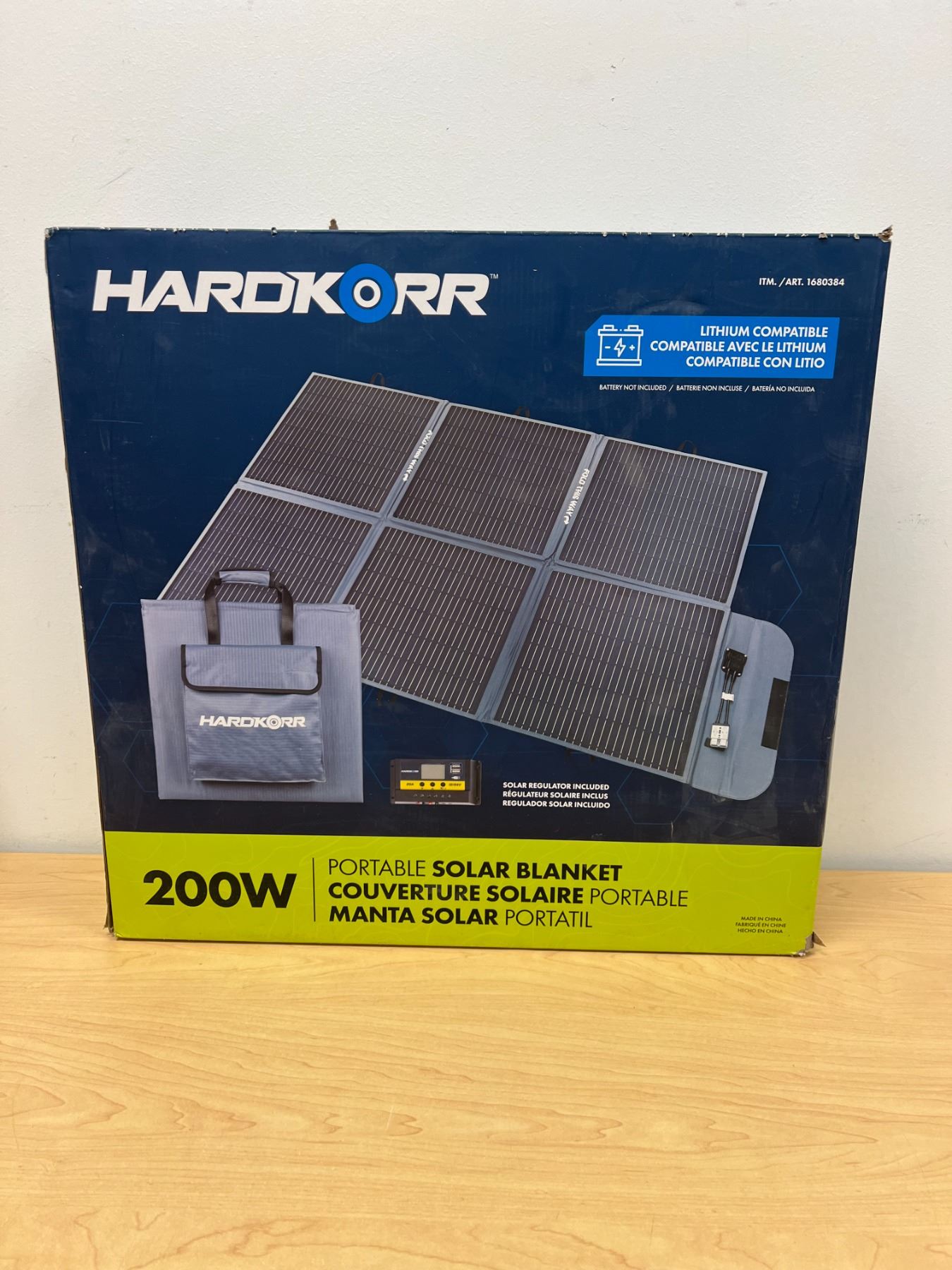 Portable Hardkorr 200W Solar Blanket with Regulator and Accessories as ...