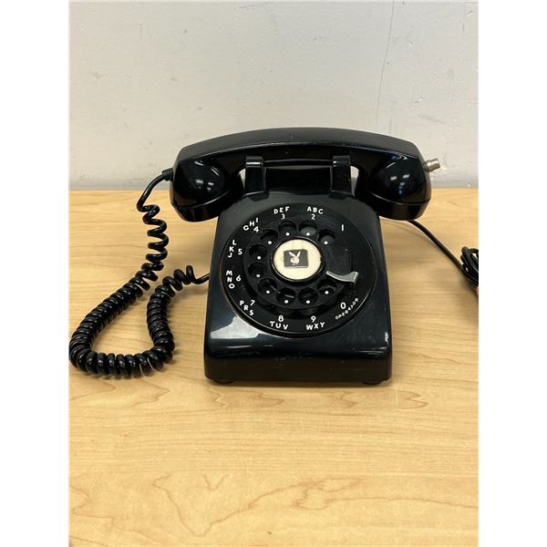 Vintage Black Rotary Dial Telephone - dial spins nicely, not tested ...