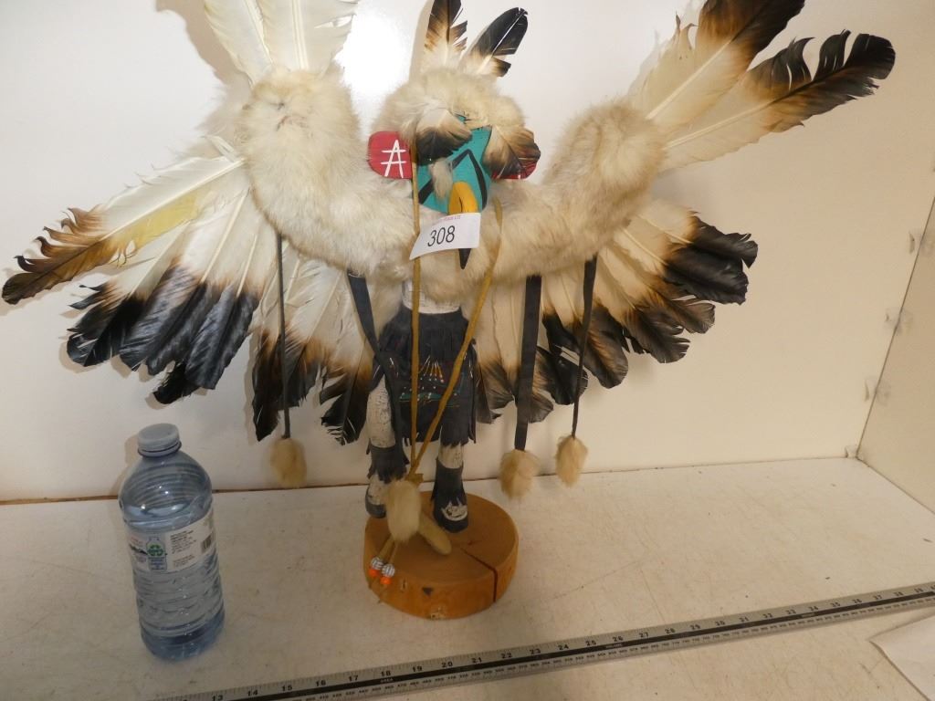 Folkart First Nation Medicine Man Statue